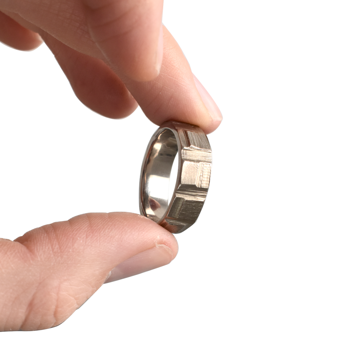 Steengroeve structuur Trouwring Custom Made – Lasand Jewellery